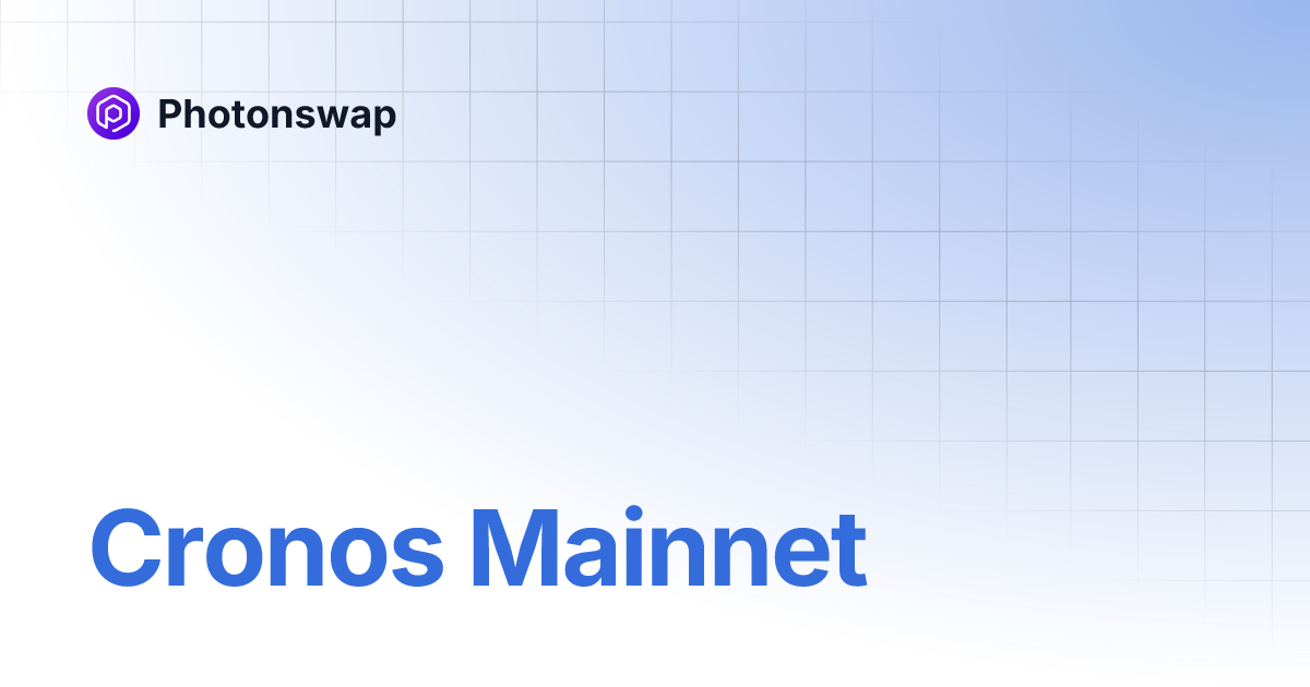 Cronos Mainnet | Photonswap